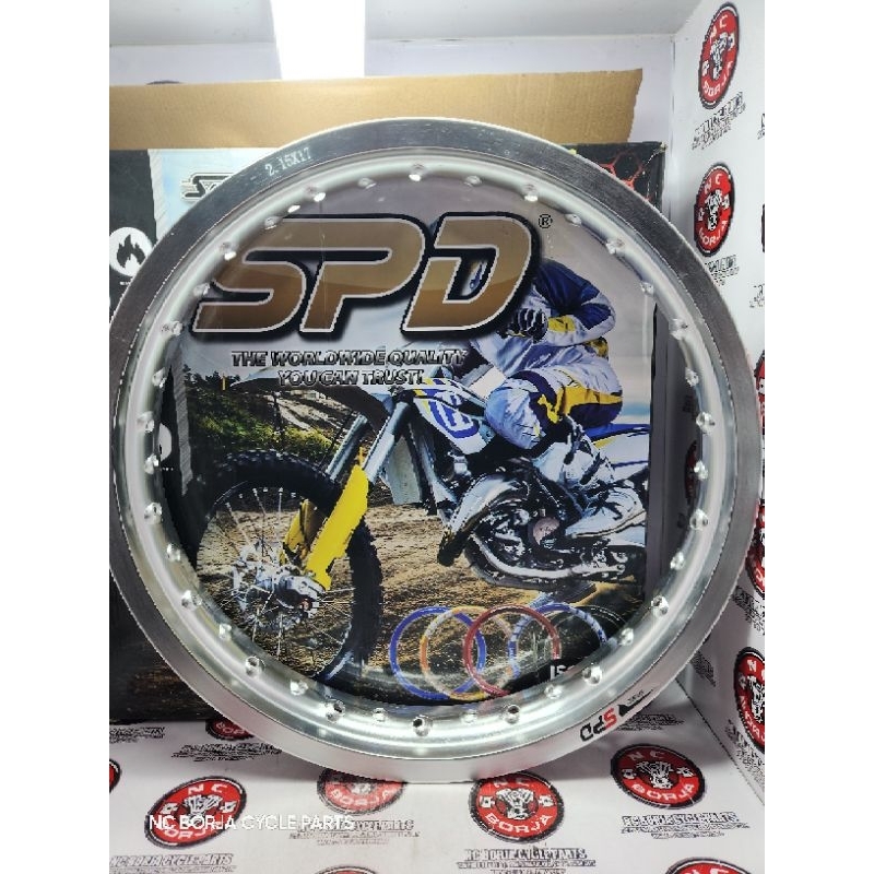 SPD RIM ALLOY SILVER AND BLACK 2.15X17 | Shopee Philippines