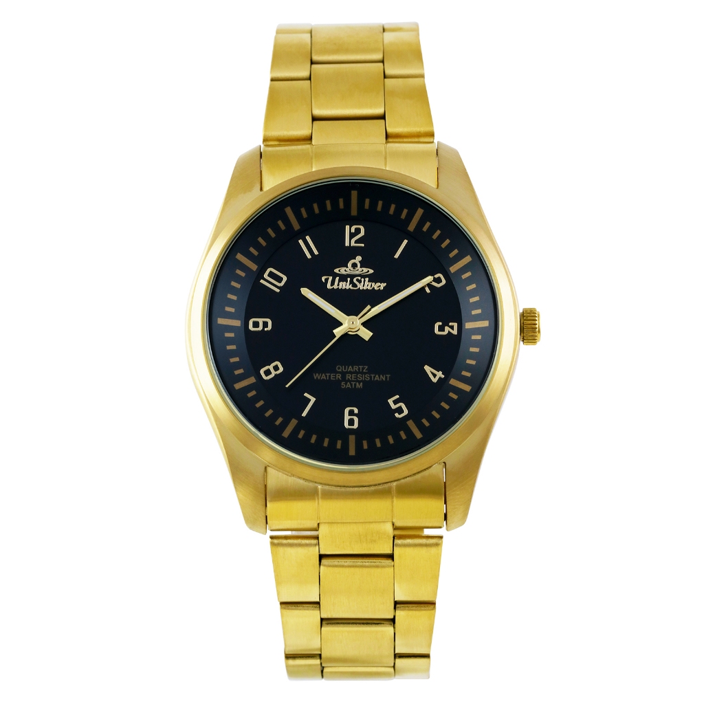 UniSilver TIME Men's All Gold Analog Stainless steel watch KW4442-1205 ...