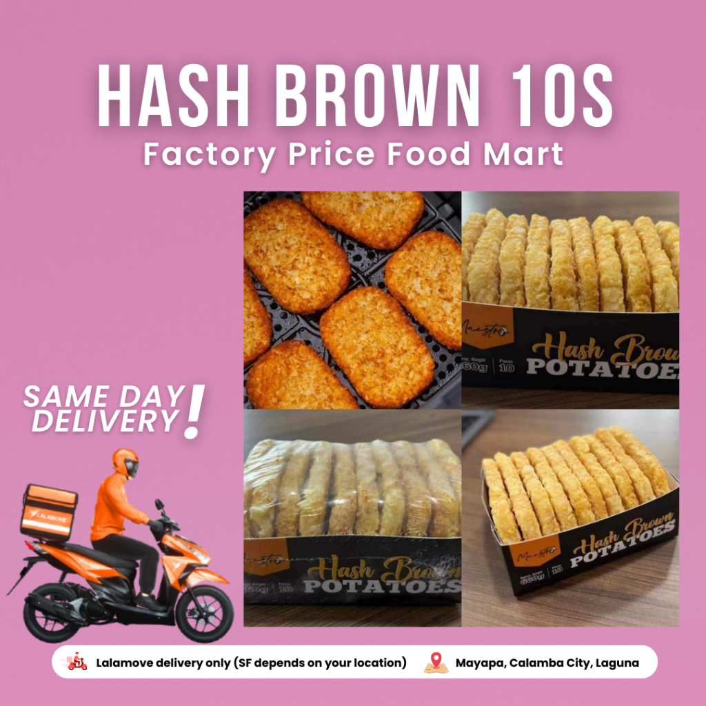 Maestro Hash Brown 10pcs (𝗦𝗵𝗶𝗽 𝘃𝗶𝗮 𝗟𝗮𝗹𝗮𝗺𝗼𝘃𝗲; 𝗰𝘂𝘀𝘁𝗼𝗺𝗲𝗿 𝗰𝗼𝘃𝗲𝗿𝘀 𝘀𝗵𝗶𝗽𝗽𝗶𝗻𝗴 ...