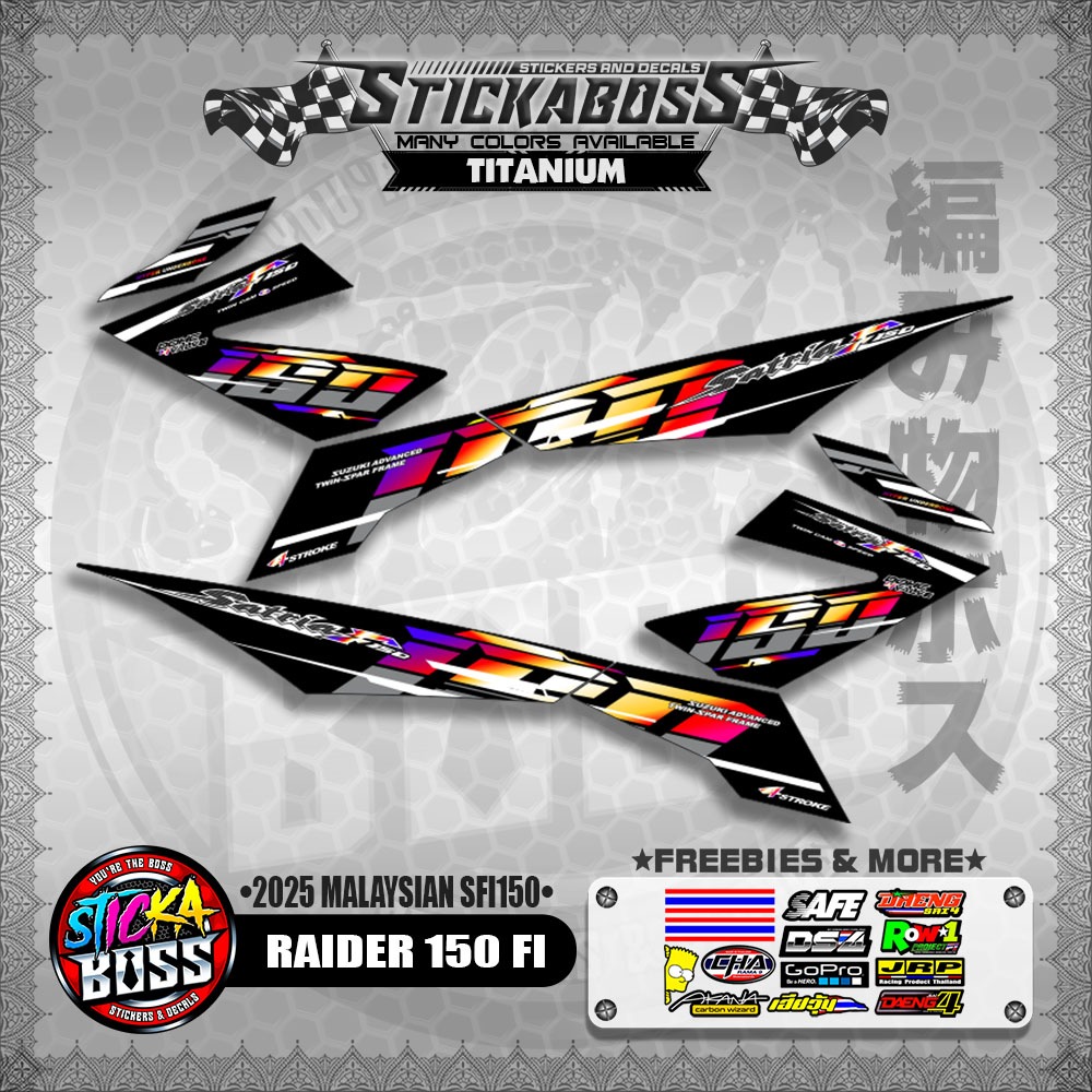 RAIDER 150 FI STICKER DECALS ( 2025 MALAYSIAN SFI150 )【WITH FREEBIES ...