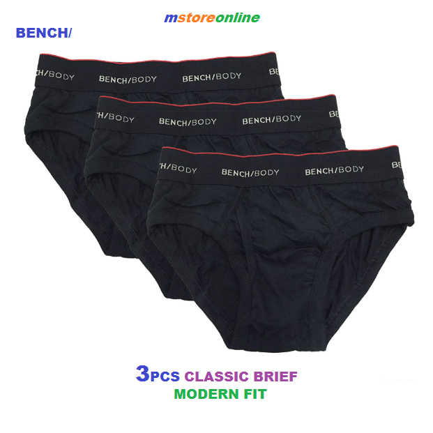Bench/Men's Classic Brief 3pcs [Black] | Shopee Philippines