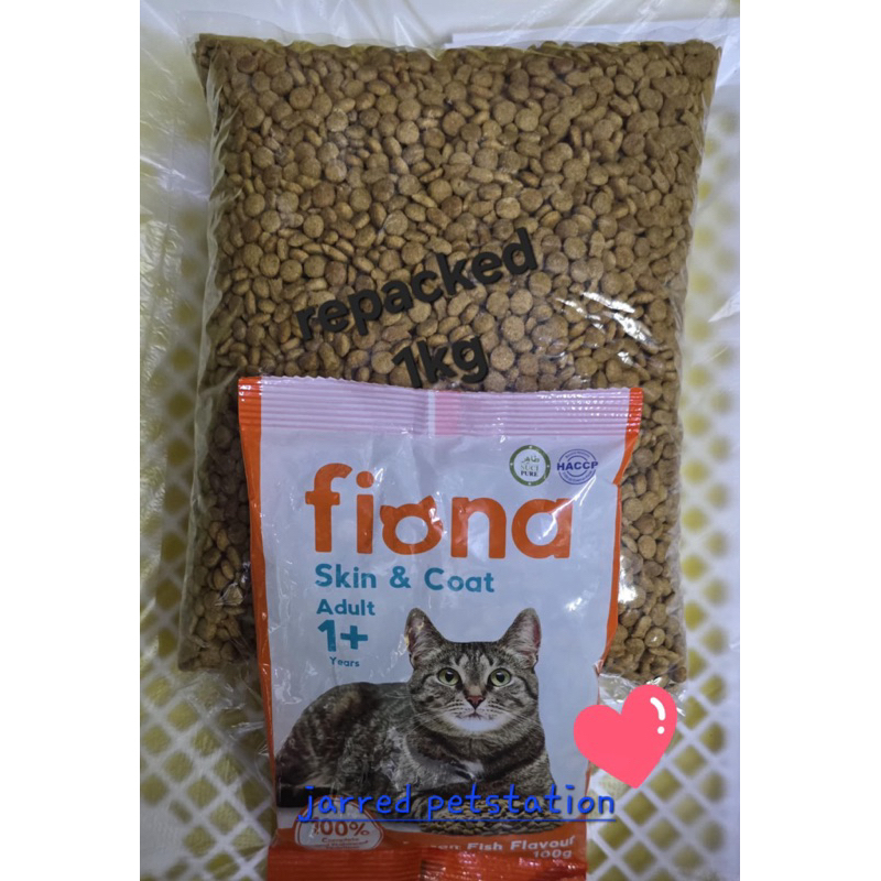 Fiona Cat Dry Food Ocean Fish Skin & Coat Adult (1kg repacked) | Shopee ...