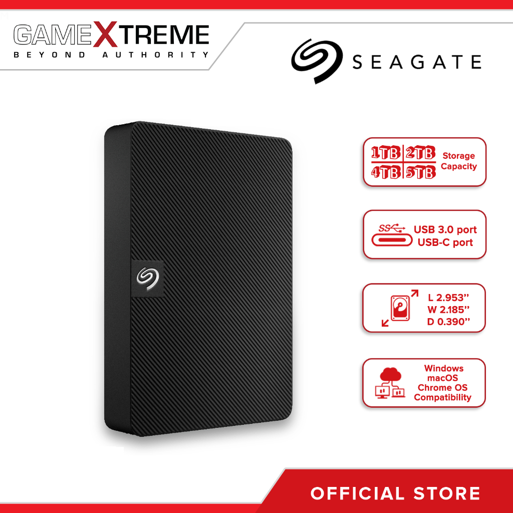 Seagate Expansion Portable Drive External HDD [1TB, 2TB, 4TB, 5TB ...