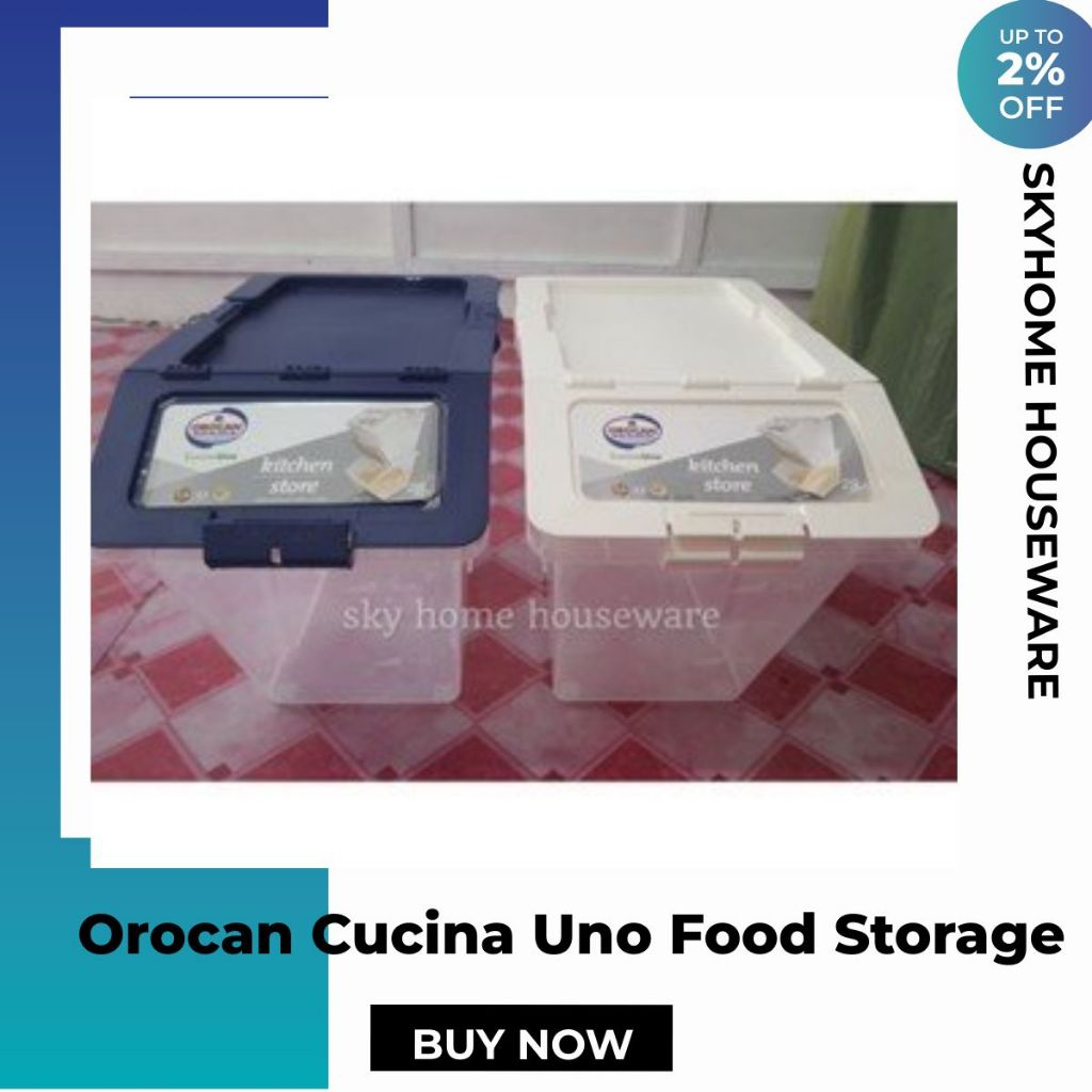 Orocan Store Kitchen Food Storage Cereal Rice Cucina Uno 12 and 28KG ...