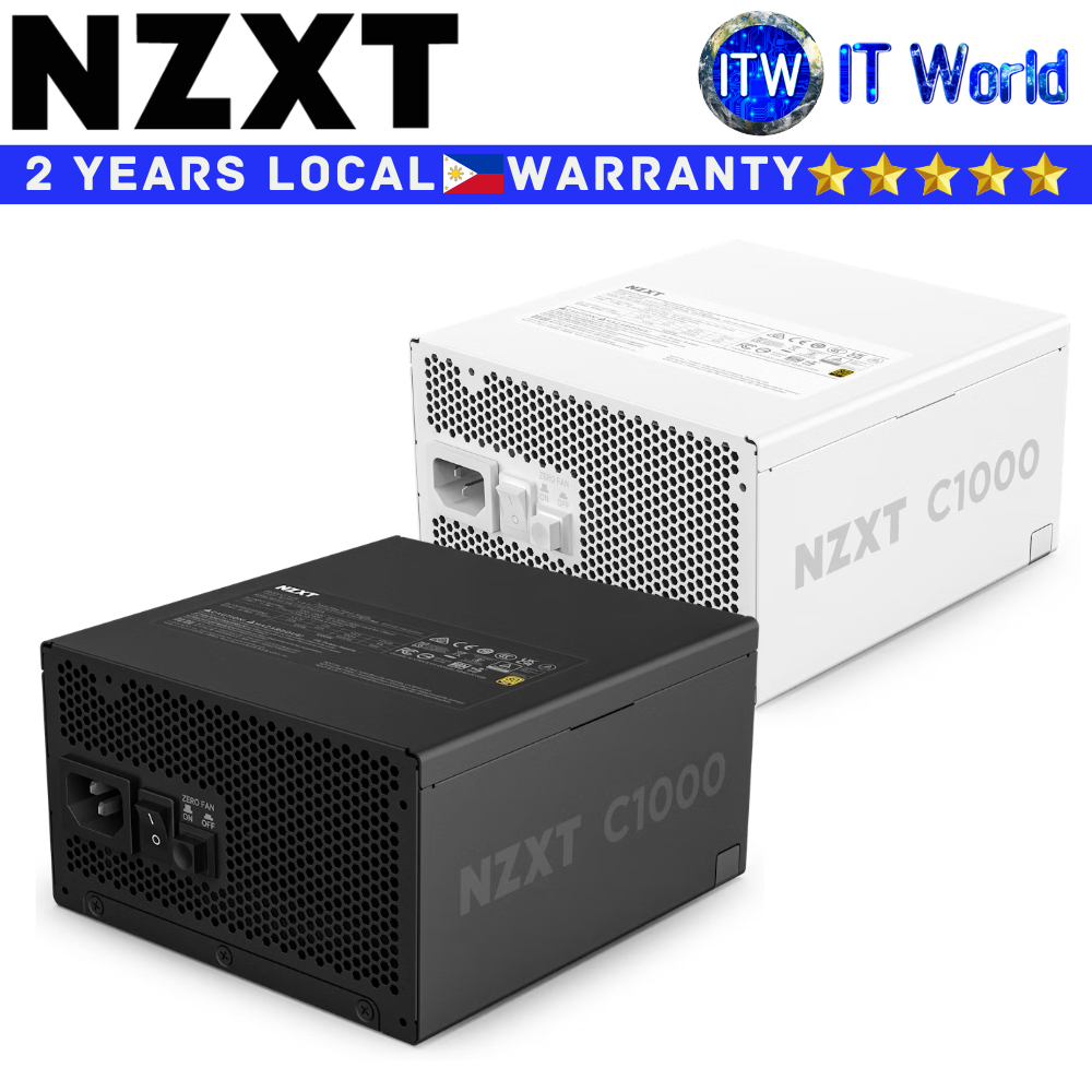 NZXT Computer PSU 1000W Power Supply Unit C1000 80+ Gold ATX3.1 Fully ...