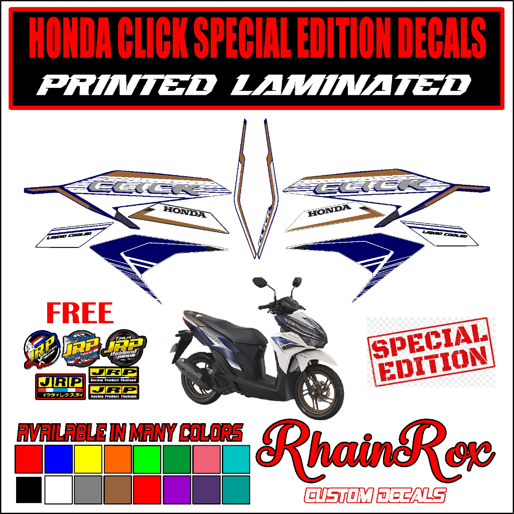 special edition stock decals for Honda click V3 V4 printed laminated ...