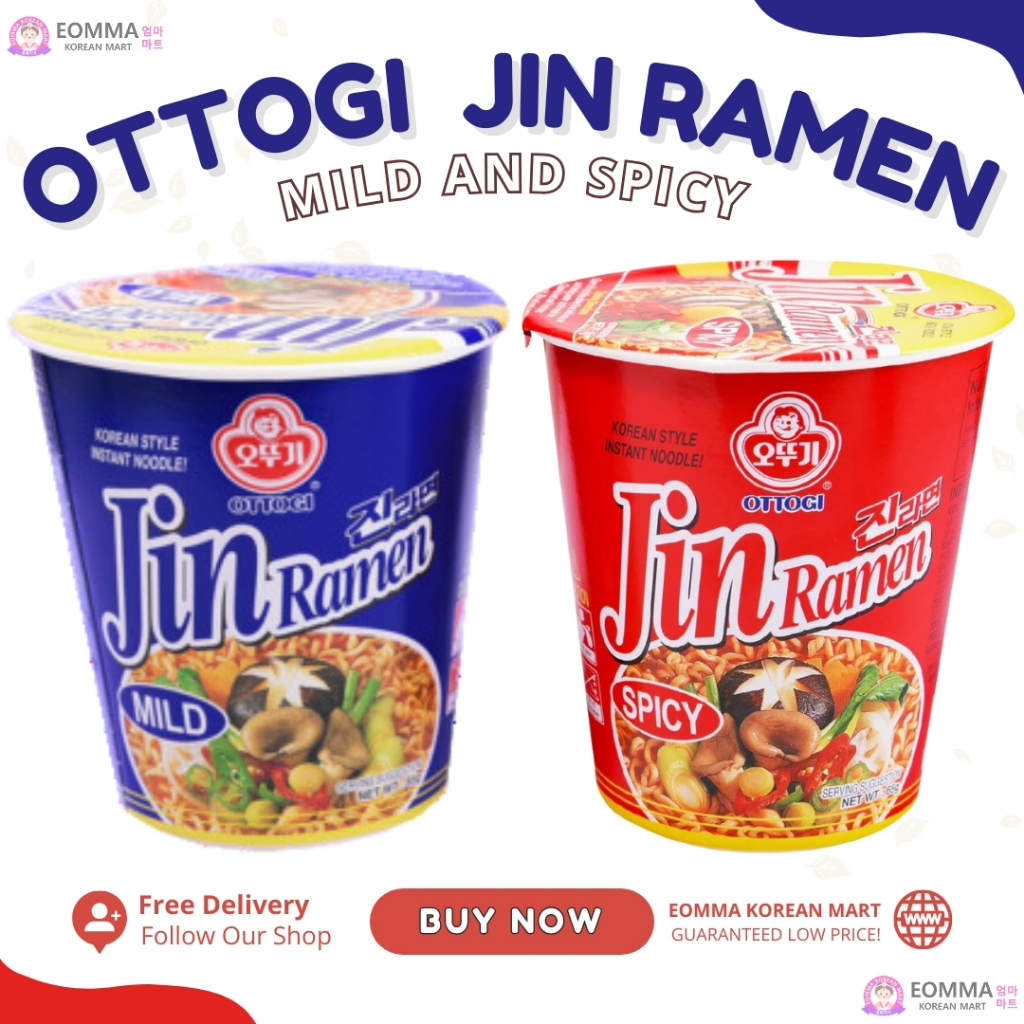 Ottogi Jin Ramen Mild & Spicy (Cup Noodles) 65g | Shopee Philippines