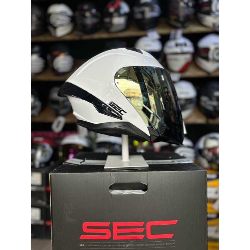 SEC Half face Helmet dual Visor | Shopee Philippines