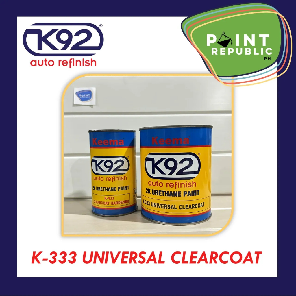 Keema K92 Auto Refinish 2K Urethane Paint K-333 Universal Clear Coat and K-433 Hardener | Shopee ...
