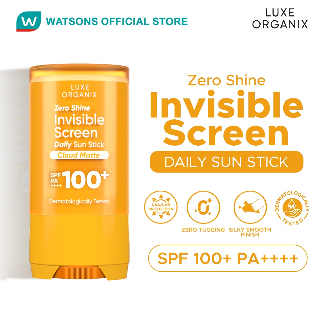 LUXE ORGANIX Zero Shine Invisible Screen Daily Sun Stick SPF 100 17g ...