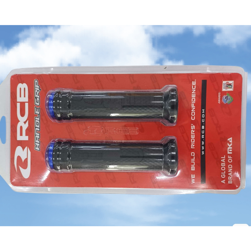 RCB Motorcycle Handle Grip Rubber With Alloy Bar End Universal 2PCS ...