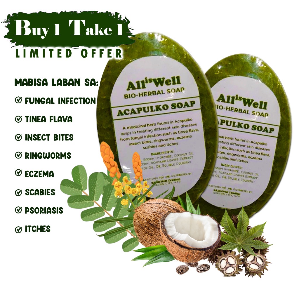 BUY 1 TAKE 1 Acapulco Medicated Herbal Organic Bath Soap Anti Fungal ...