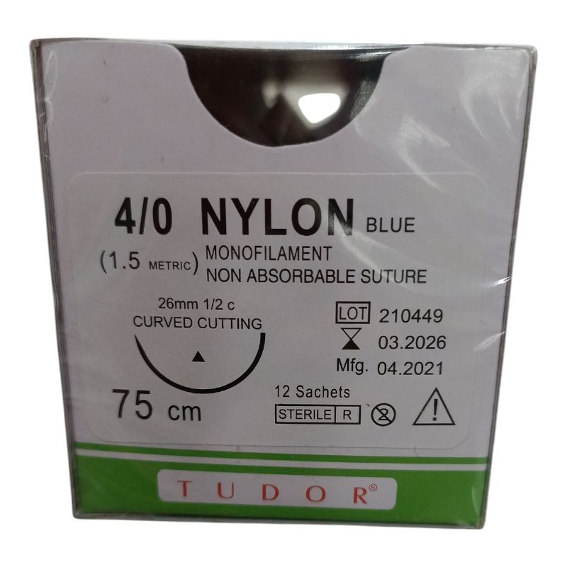 Tudor Nylon 4.0 Cutting Non Absorbable Sutures 12's/Box | Shopee ...