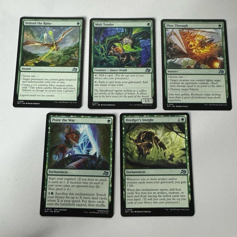 DEFEND THE RIDER MOLT TENDER PLOW THROUGH POINT THE WAY DREGER’S INSIGHT DFT AETHERDRIFIT GREEN ...