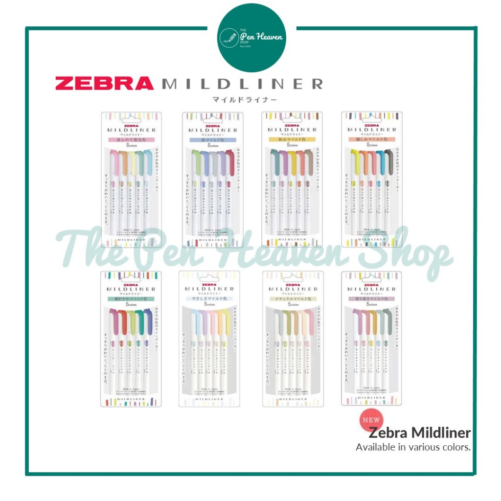 Zebra Mildliner Sets (Fluorescent/Cool/Warm/Friendly/Bright/Gentleness ...