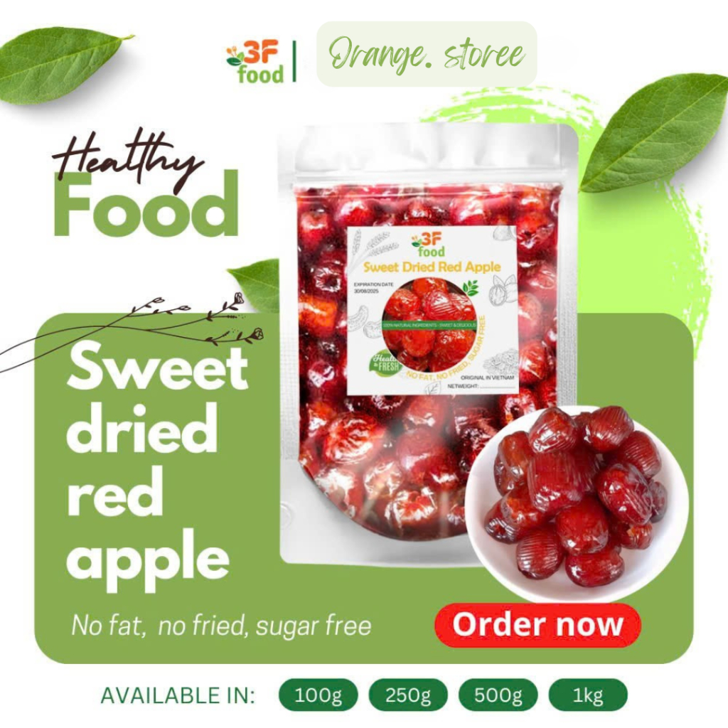 SWEET DRIED RED APPLE LARGE FRUIT 250G/500G | Shopee Philippines