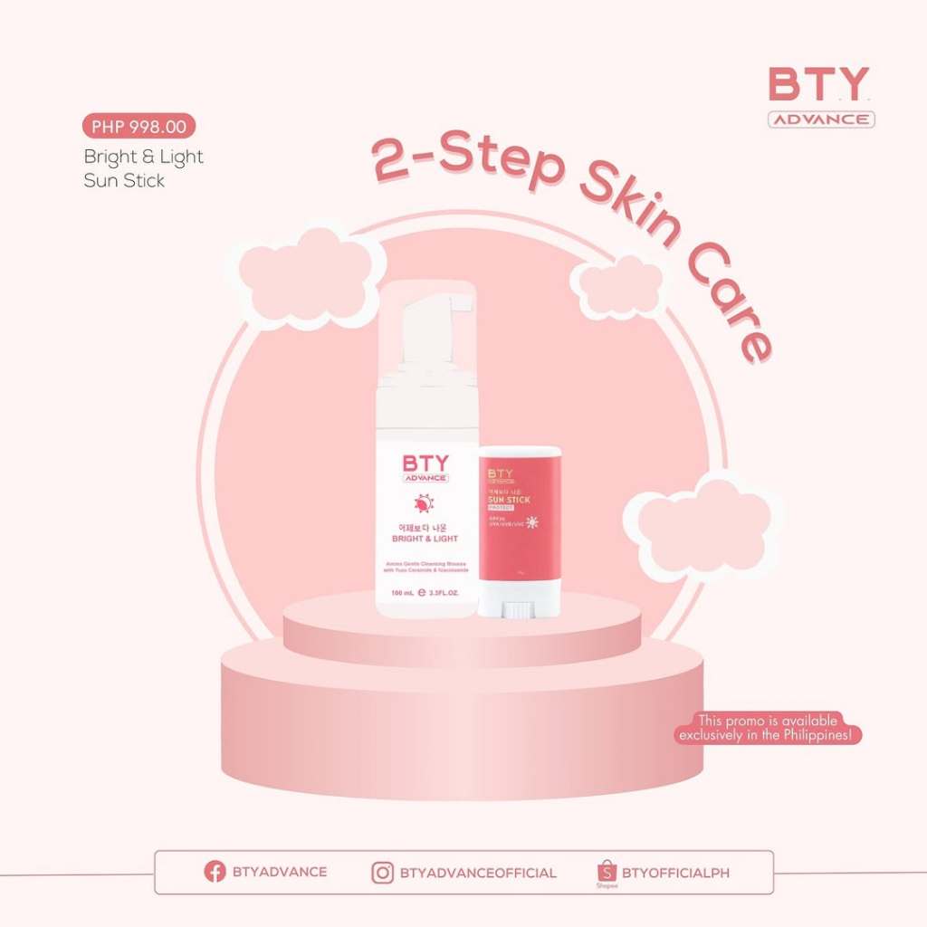 BTY 2-Step Skincare Routine | Cleanse & Protect Duo (BL + SS) | Shopee ...