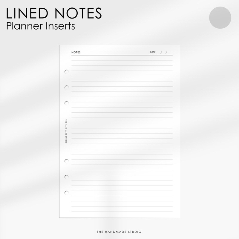 LINED NOTES PLANNER INSERTS | A5 | Half Letter | A6 Personal | Personal ...