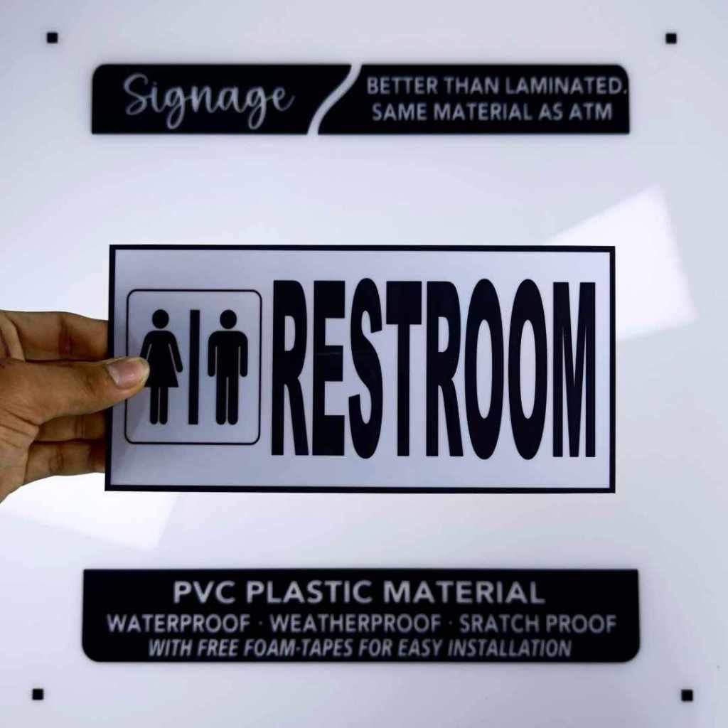 SIGNAGE - RESTROOM - PVC PLASTIC MATERIAL SIGNAGE | Shopee Philippines