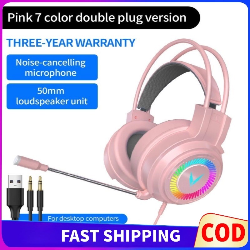 PC computer gaming headset With microphone Noise reduction function ...