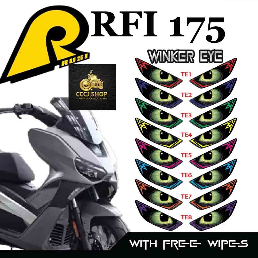 RUSI RFI 175 WINKER EYE STICKER/ TRANSPARENT/TRANSLUCENT VINYL ...