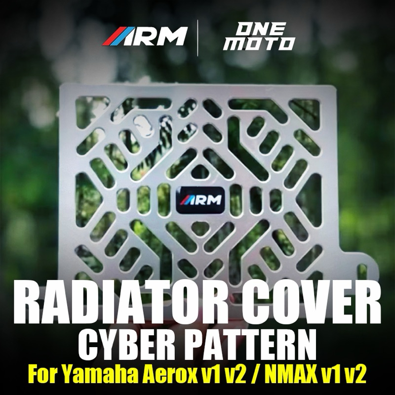 ARM ALUMINUM RADIATOR COVER CYBER PATTERN (NMax v1 v2 / Aerox v1 v2 ...