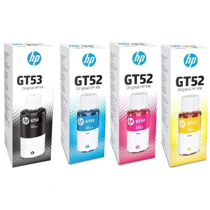 HP Original Ink GT53 Black GT52 CMY Set Of 4units Ink Bottle For GT5810 ...