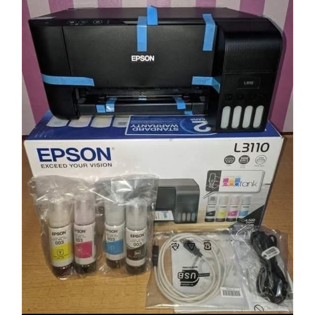 Brand New EPSON Printer Eco Tank L3110 Multifunction Wireless 3 In 1 ...