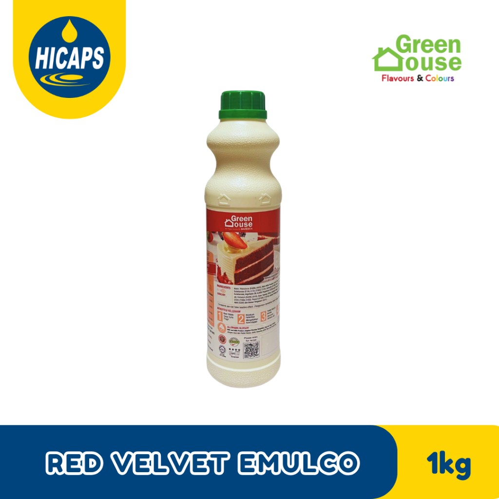 Hicaps Green House Red Velvet Emulco 1Kg (Flavor And Color) | Shopee ...