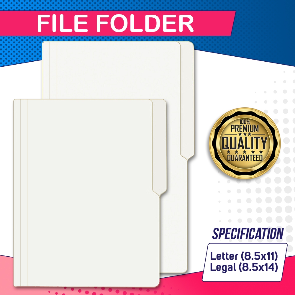 100pcs File Folder White 14PTS (Short/Long) | Shopee Philippines