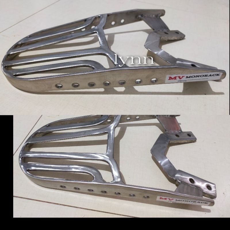 MV MONORACK PURE STAINLESS TOP BOX BRACKET For SNIPER 155 | Shopee ...