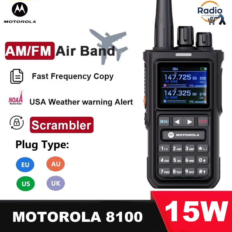 HX-8100 MOTOROLA Walkie Talkie two way radio Receiving Type-C Charging ...