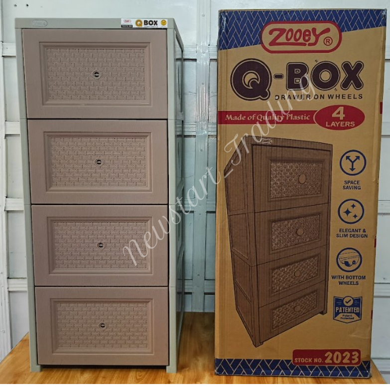 Zooey Q.Box 4 Layer Multi Purpose Drawer Organizer with Wheels #2023 | Shopee Philippines