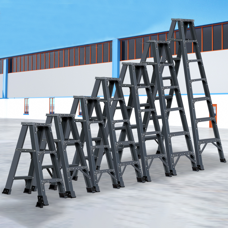 Ladder Foldable Aluminum Ladder Heavy Duty Thicker Carbon Steel Ladder ...