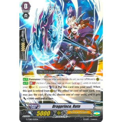 dragprince rute VANGUARD DESTINED SHOWDOWN DZ BT 4 1 ONE PIECE CARD ...