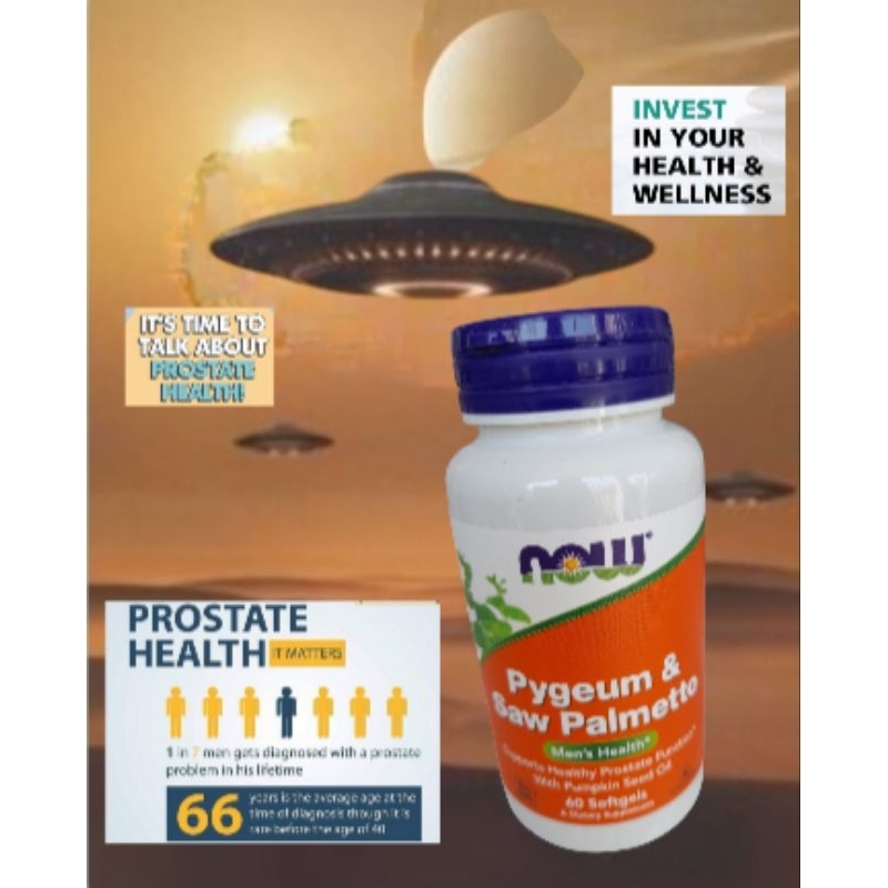 NOW Pygeum & Saw Palmetto 60 softgels. Dietary Supplement for Men's ...