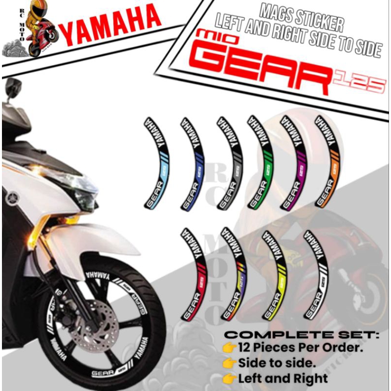MIO GEAR 125 MAGS STICKER ACCESSORIES / GEAR 125 STICKER | Shopee ...