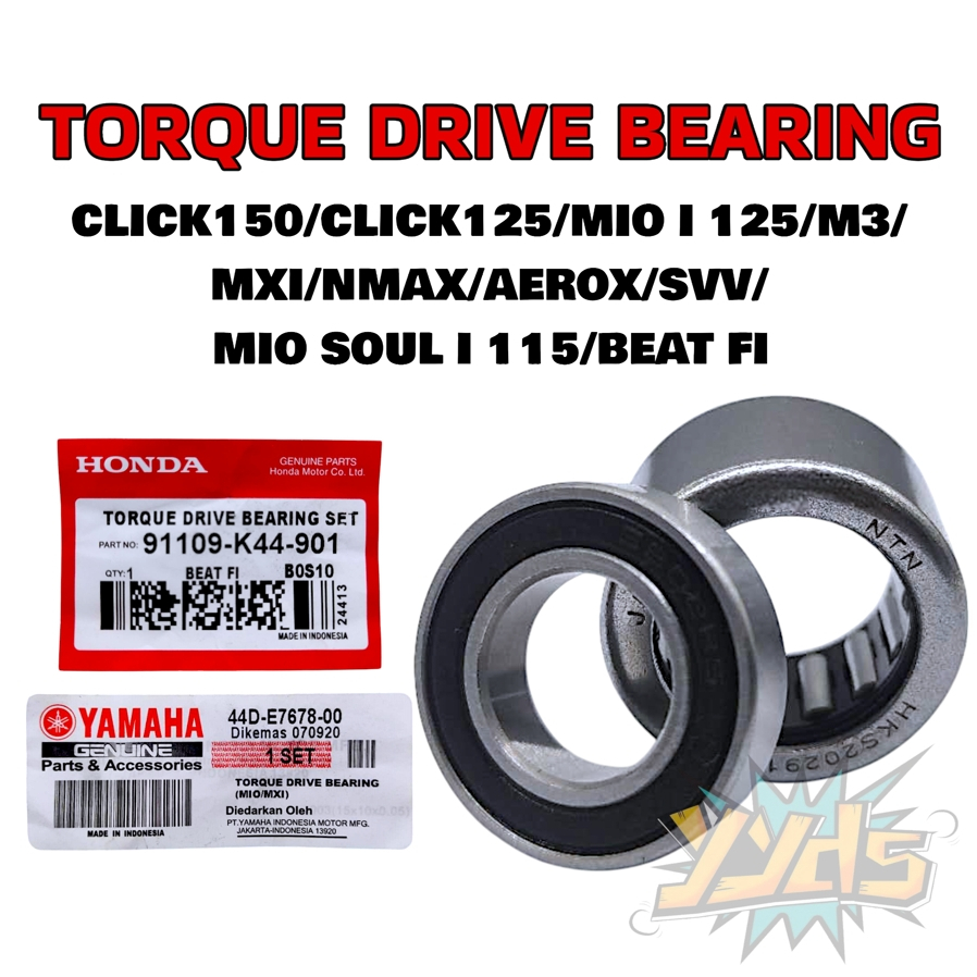 TORQUE DRIVE BEARING CLICK125/CLICK150/MIO/AEROX/NMAX/BEAT FI/MXI/SVV ...