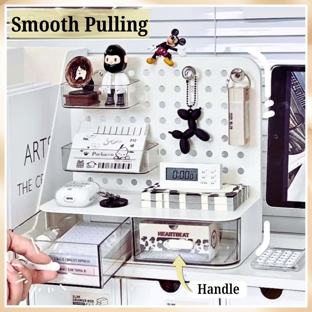 Cute Rack Organizer Desktop Perforated Board Storage Box Pegboard Shelf ...