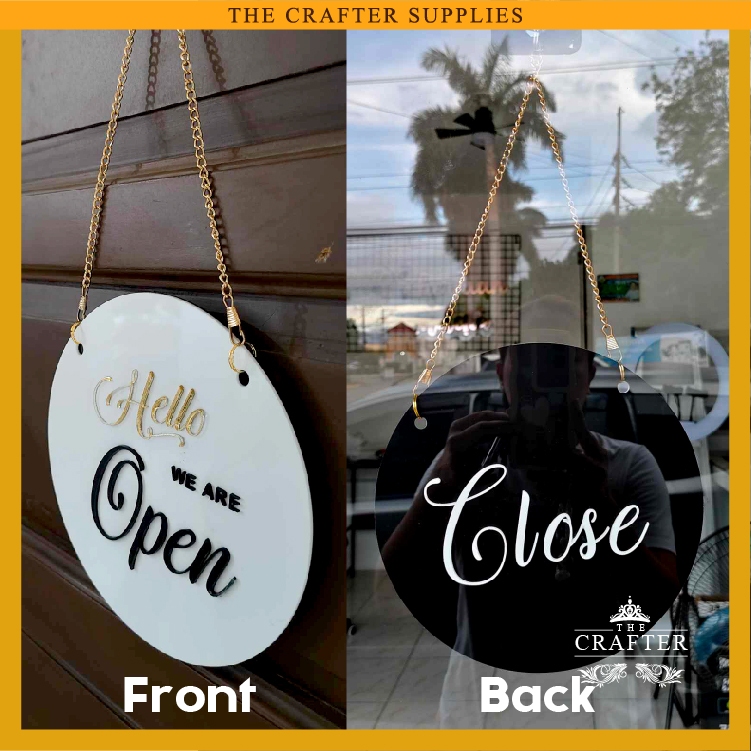 Embossed open closed Acrylic Signage embossed open close | Shopee ...