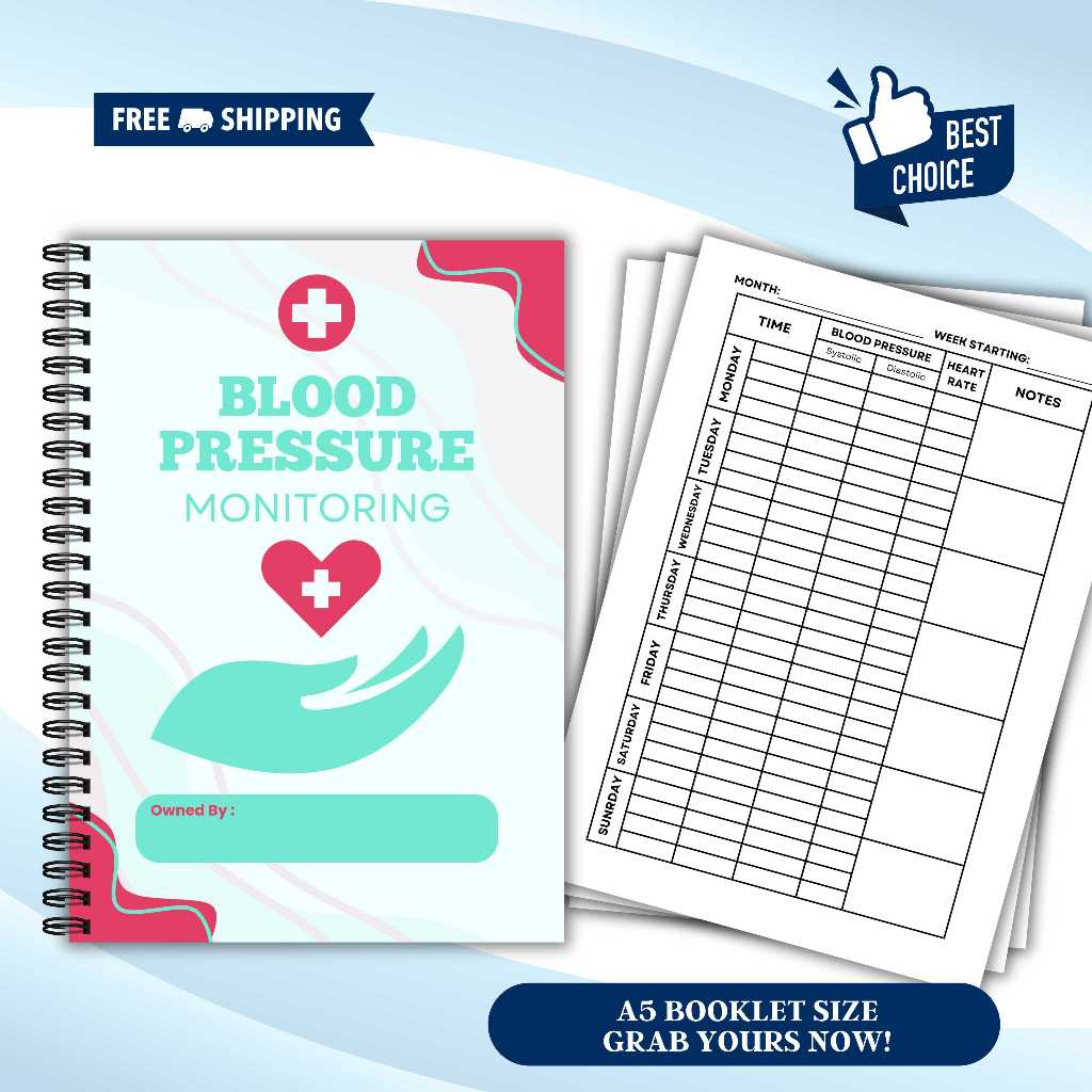 Blood Pressure Monitoring Notebook | Shopee Philippines