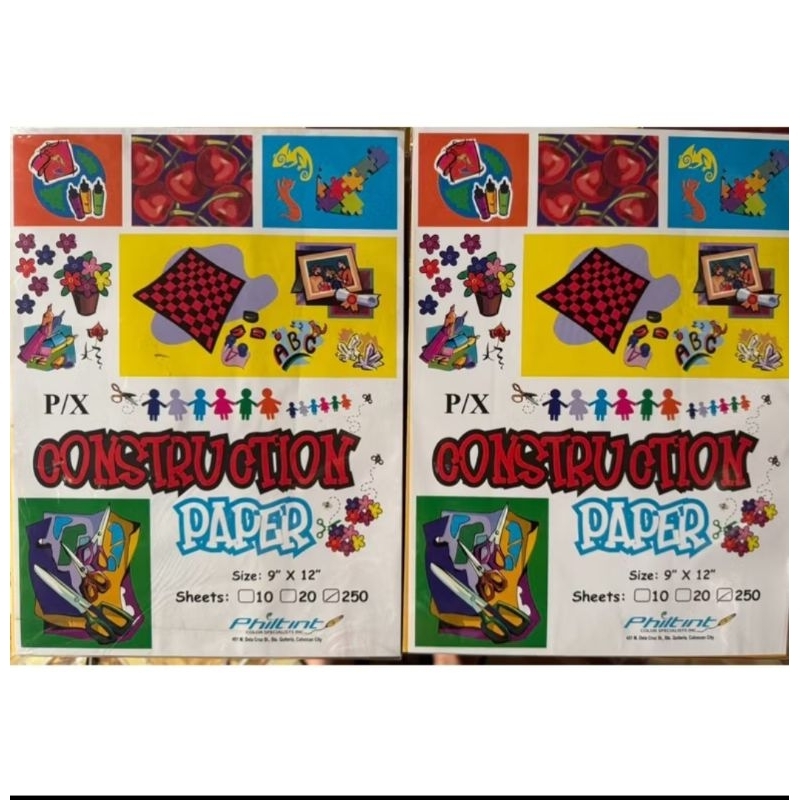 CONSTRUCTION PAPER size: 9'' x 12'' 250 Sheets | Shopee Philippines