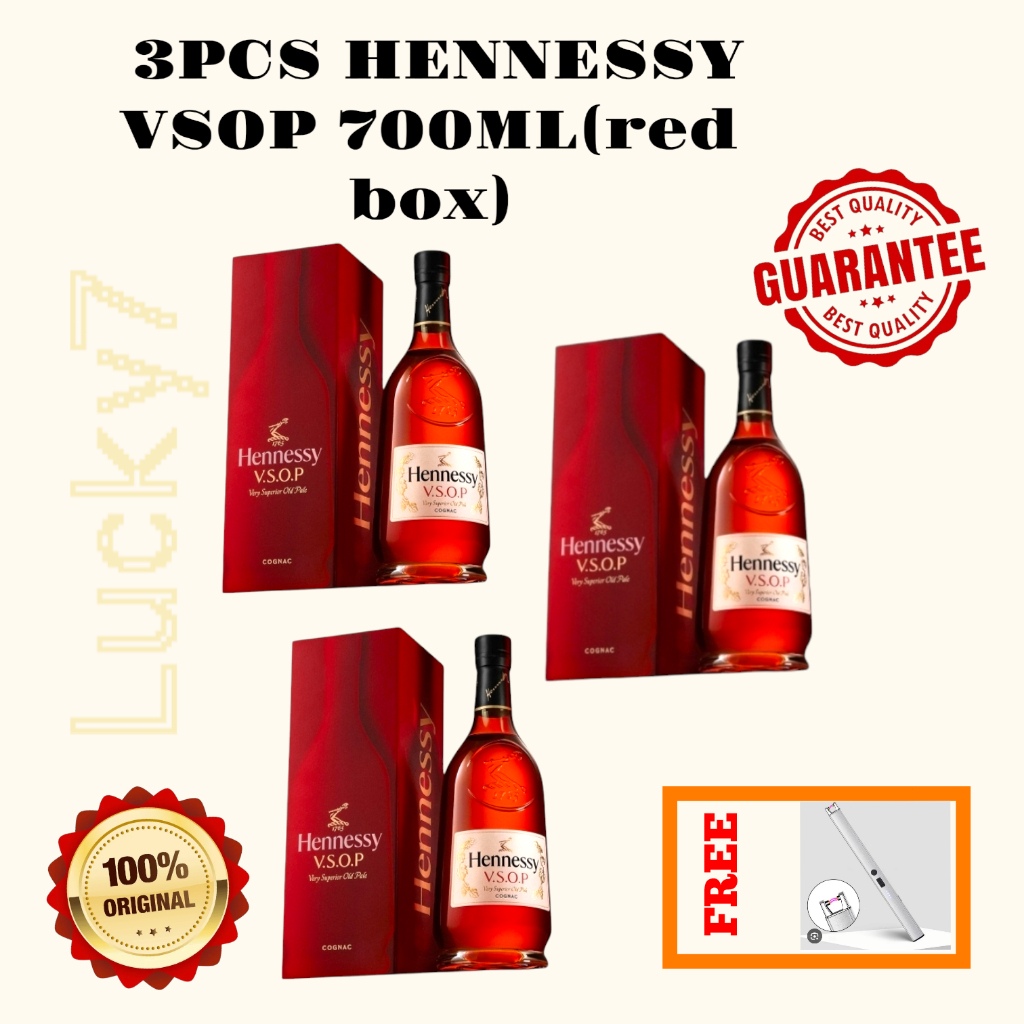 3PCS HENNESSY VSOP COGNAC 700ML RED BOX | Shopee Philippines