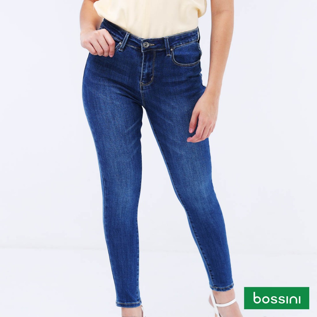 Bossini Ladies Denim Midwaist Super Skinny OSB03-0027 | Shopee Philippines