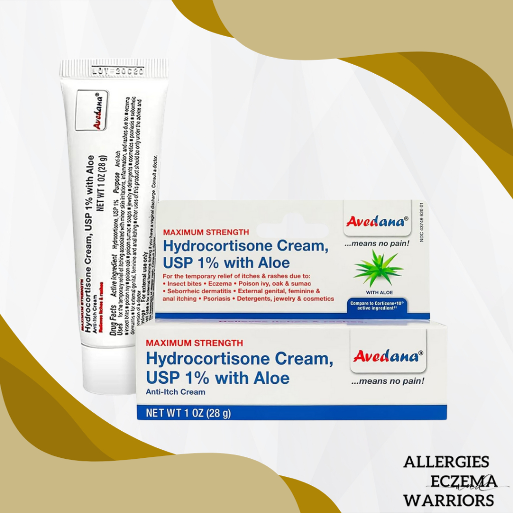 AVEDANA Hydrocortisone Cream – 1 Ounce Eczema Cream with Aloe Vera ...