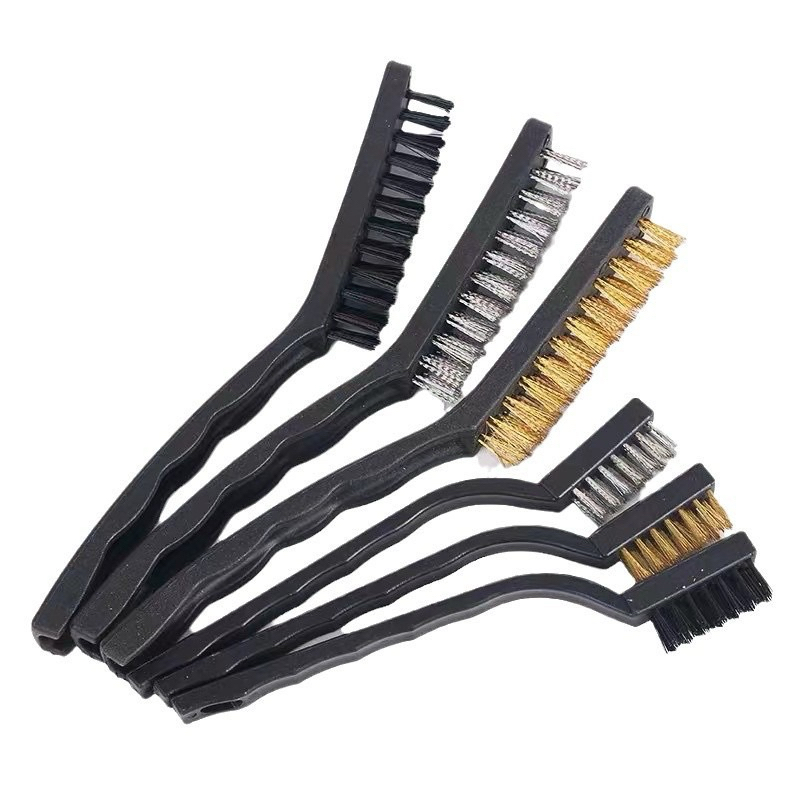 3 Pcs Mini Wire Brush Set 3 in 1 Steel Brush Cleaning Metal Rust Clean ...