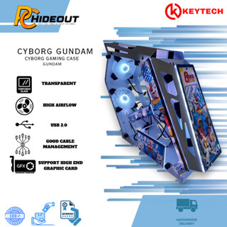 MMA K88 Cyborg Gaming PC Case - Gundam Theme w/Free 6 Syncable RGB Fans ...