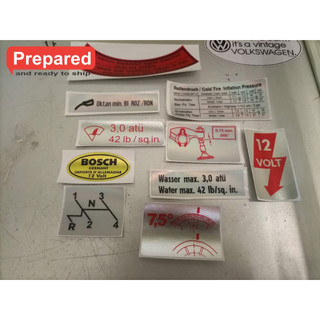 Volkswagen Beetle Restoration Sticker Set 10 pcs | Shopee Philippines