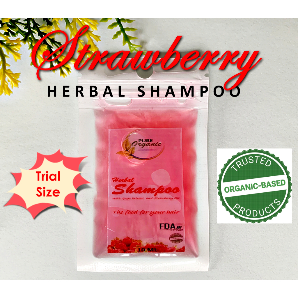 Strawberry Herbal Shampoo with Gugo by Pure Organic For Hair Growth And ...