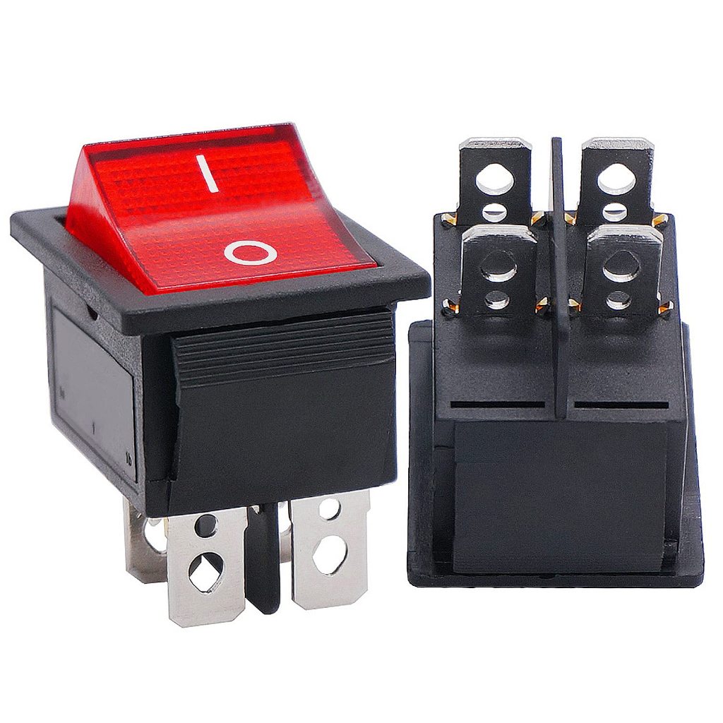 Universal Rocker Switch 4Pin on/off with Indicator Light (Red ...